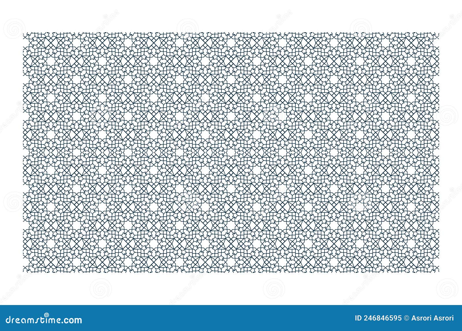 Dark Blue Islamic Mosaic Seamless Pattern. Stock Vector - Illustration ...