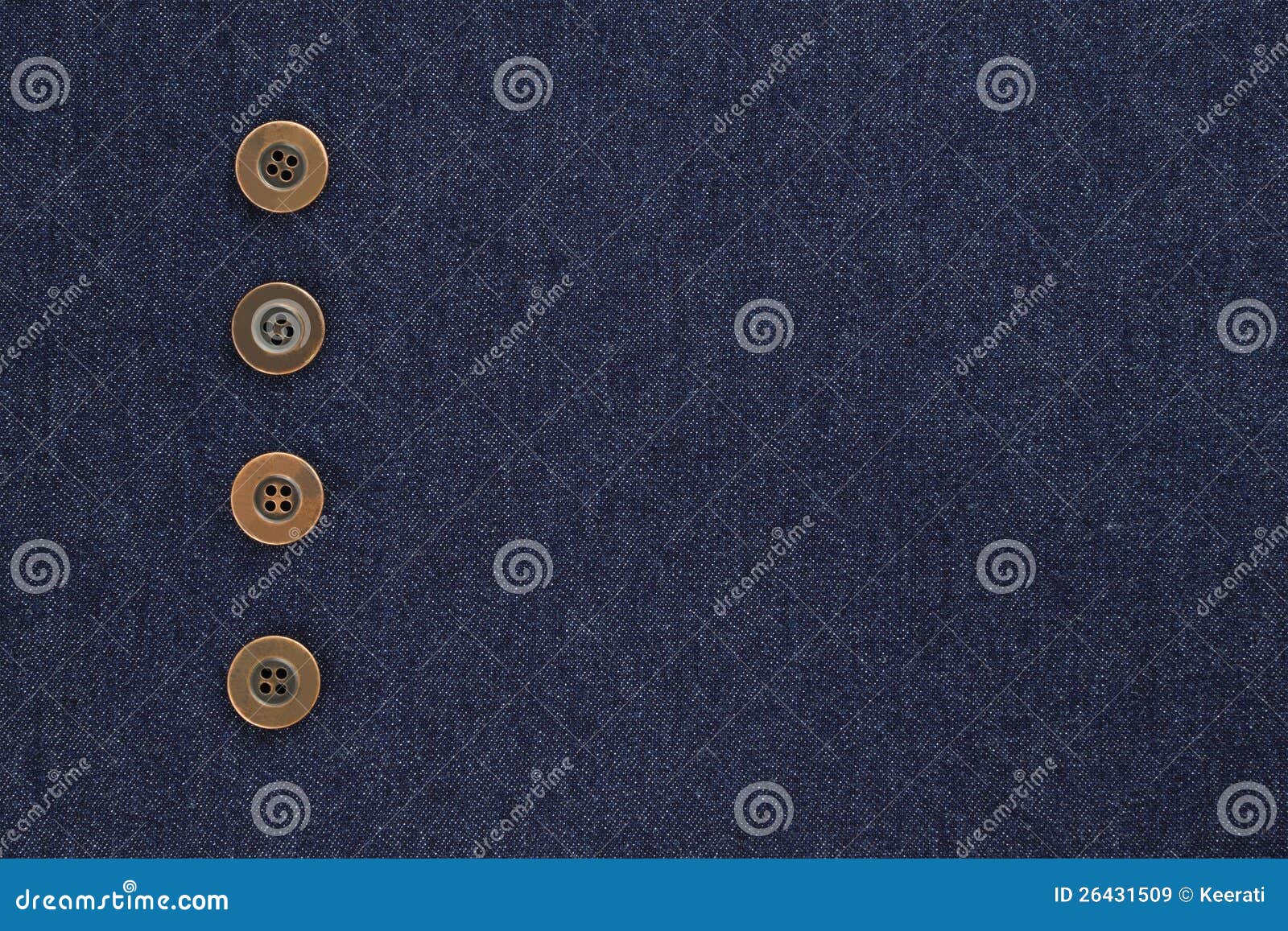 Dark Blue Jeans Texture with Buttons Stock Image - Image of textile ...