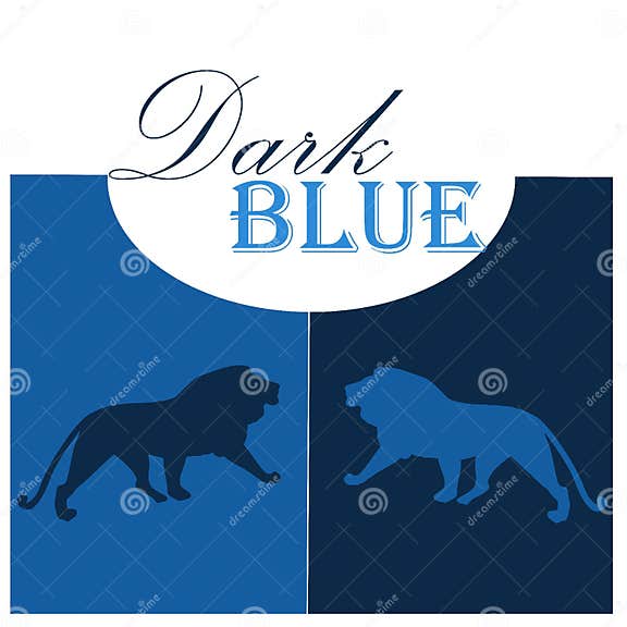 Dark blue lion logo design stock illustration. Illustration of lion ...