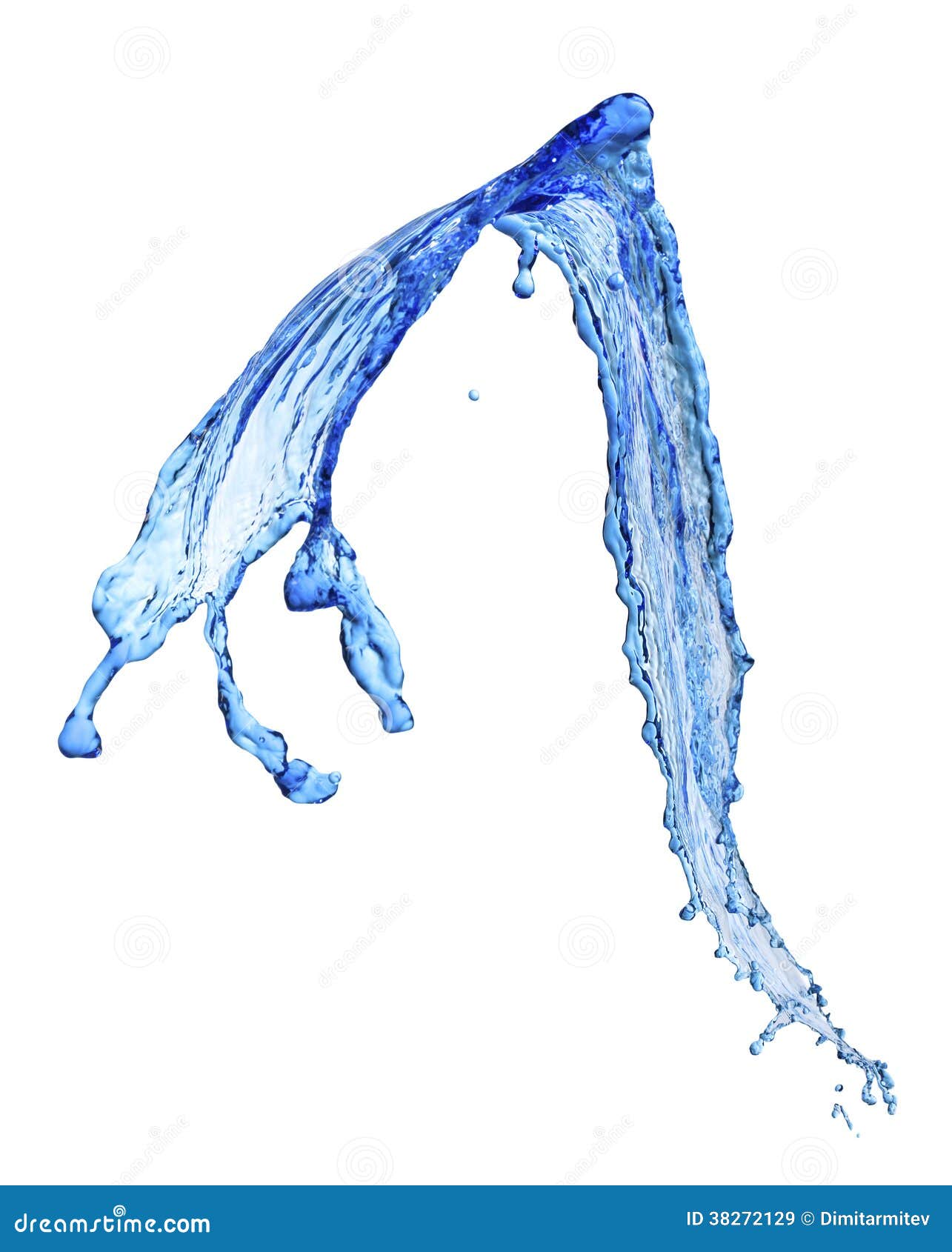Dark Blue Liquid Splash Isolated on White Background Stock Image ...