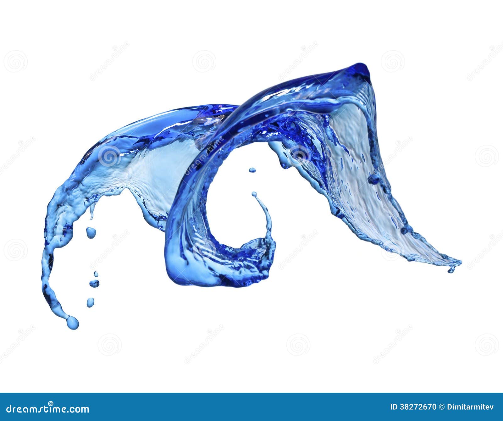 Dark Blue Liquid Splash Isolated on White Background Stock Photo ...