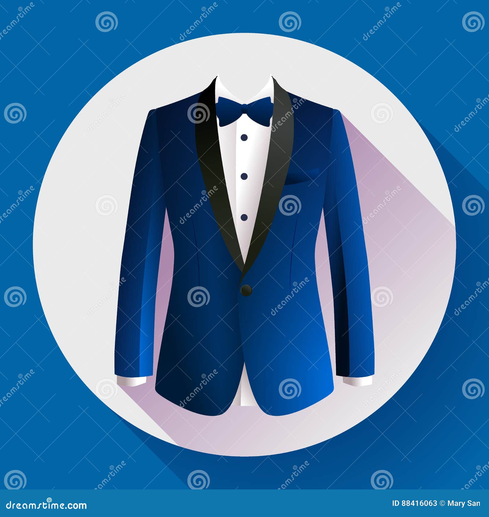 Dark Blue Man Suit Vector Icon Stock Vector - Illustration of fashion ...