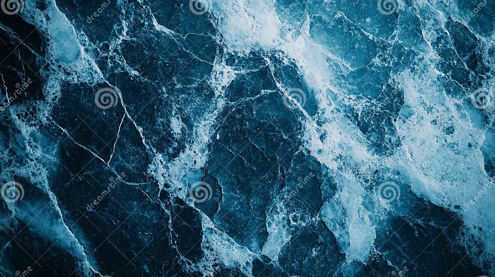 Dark Blue Marble Surface with Intricate Patterns and Textures Enhancing ...