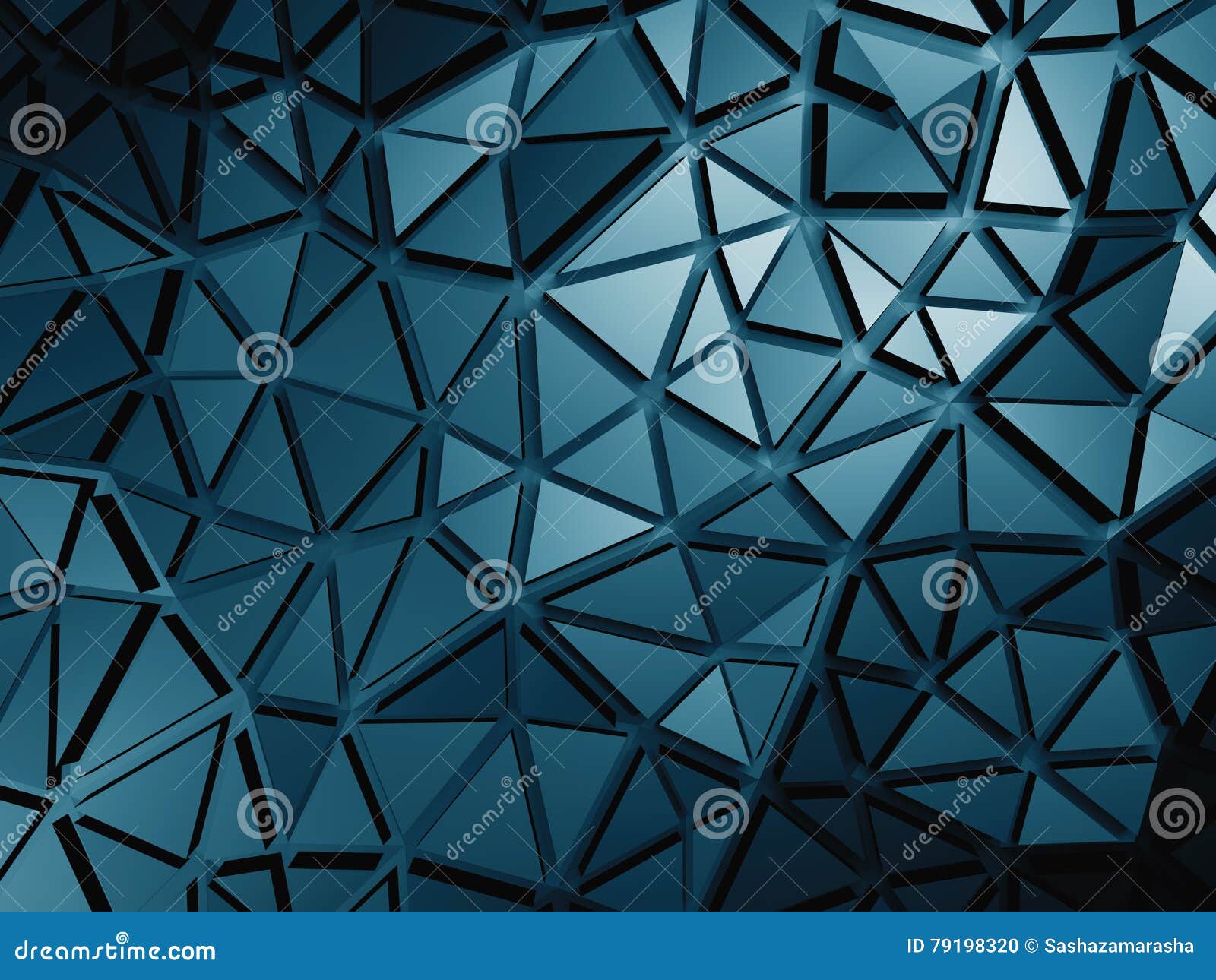 Dark Blue Metallic Silver Triangle Poligon Pattern Background Stock ...