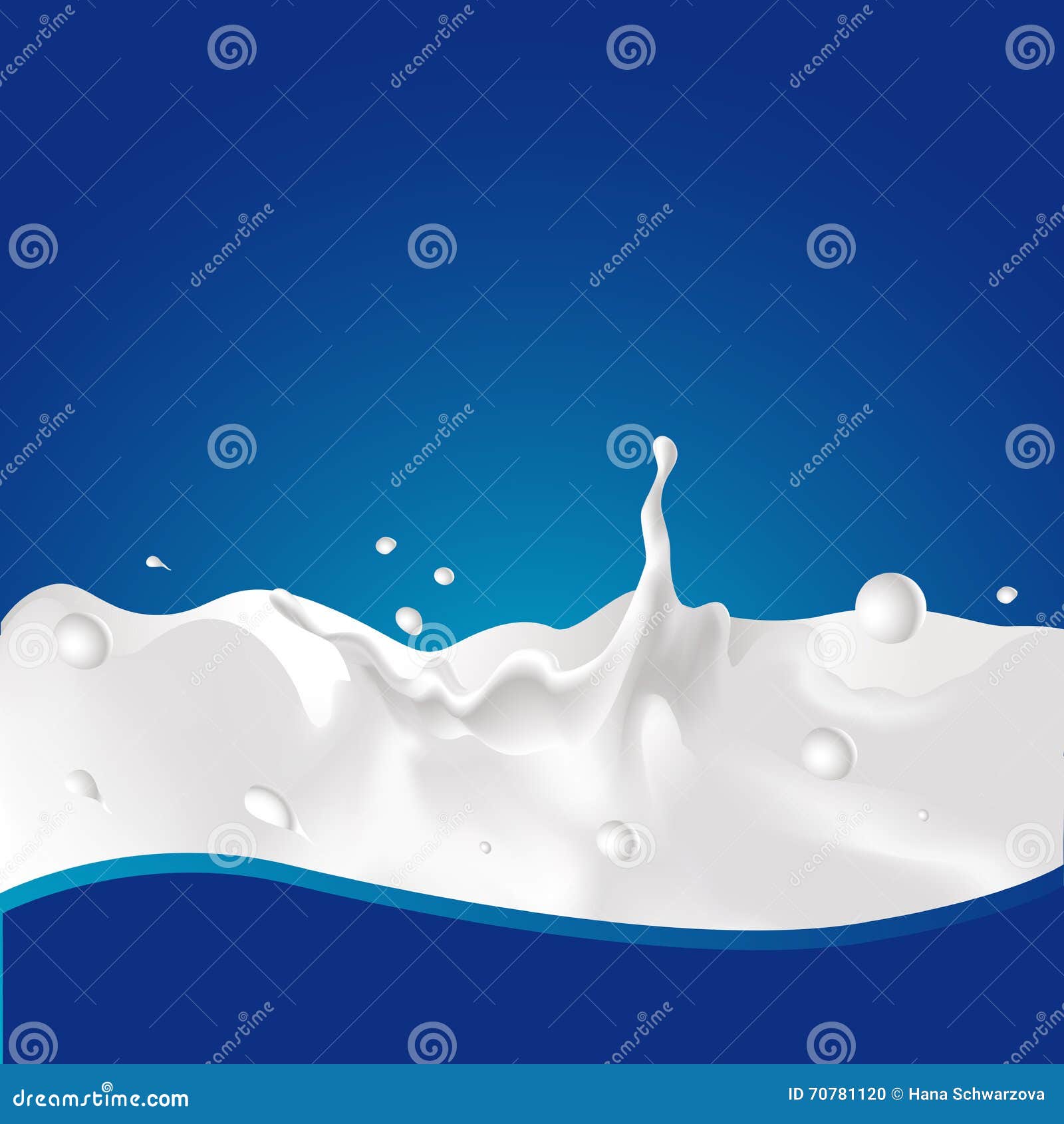 Dark Blue Milk Design with Blue Wave Design - Vector Stock Vector ...