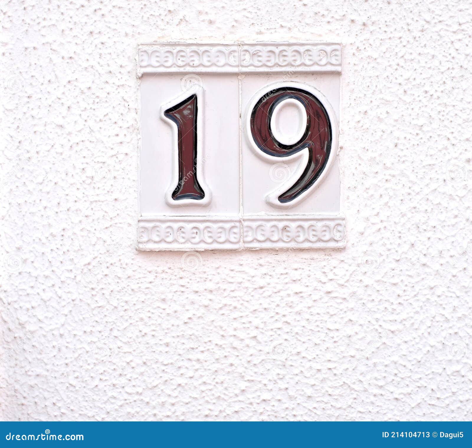 Number 19, Nineteen, Black on White. Stock Image - Image of isolated ...