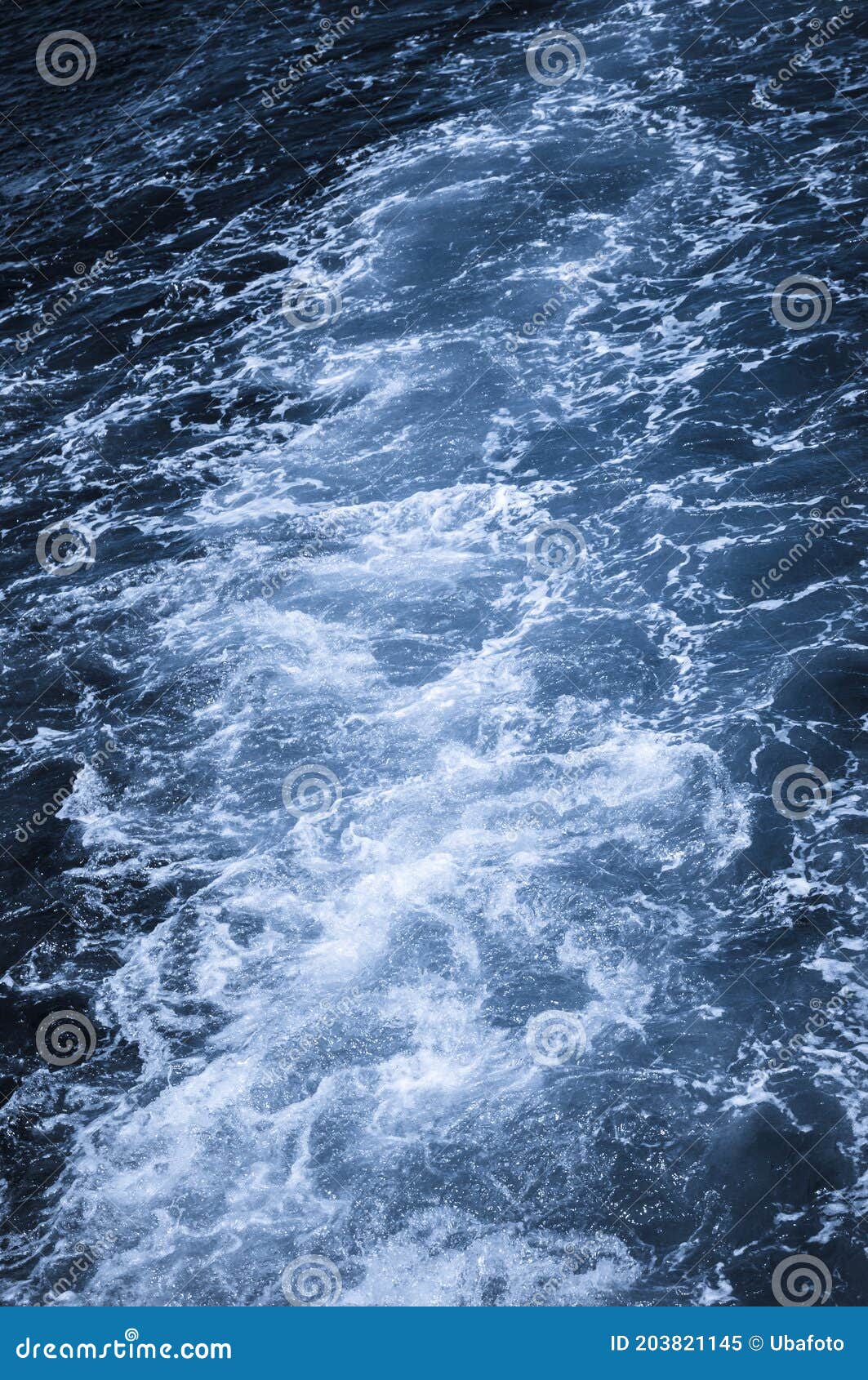 Dark Blue Ocean with White Spray Stock Image - Image of white, nature ...