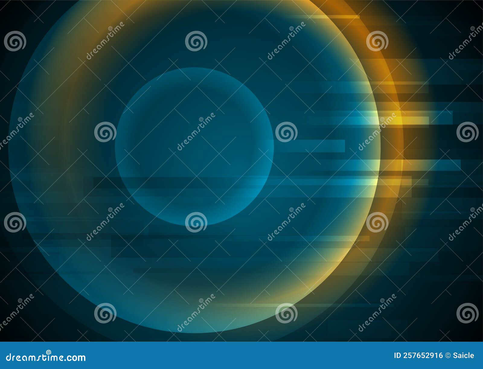 Dark Blue Orange Abstract Tech Geometric Background Stock Vector ...