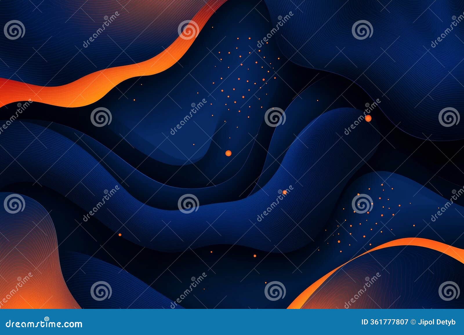 Dark Blue and Orange Gradient Abstract Background. Stock Illustration ...