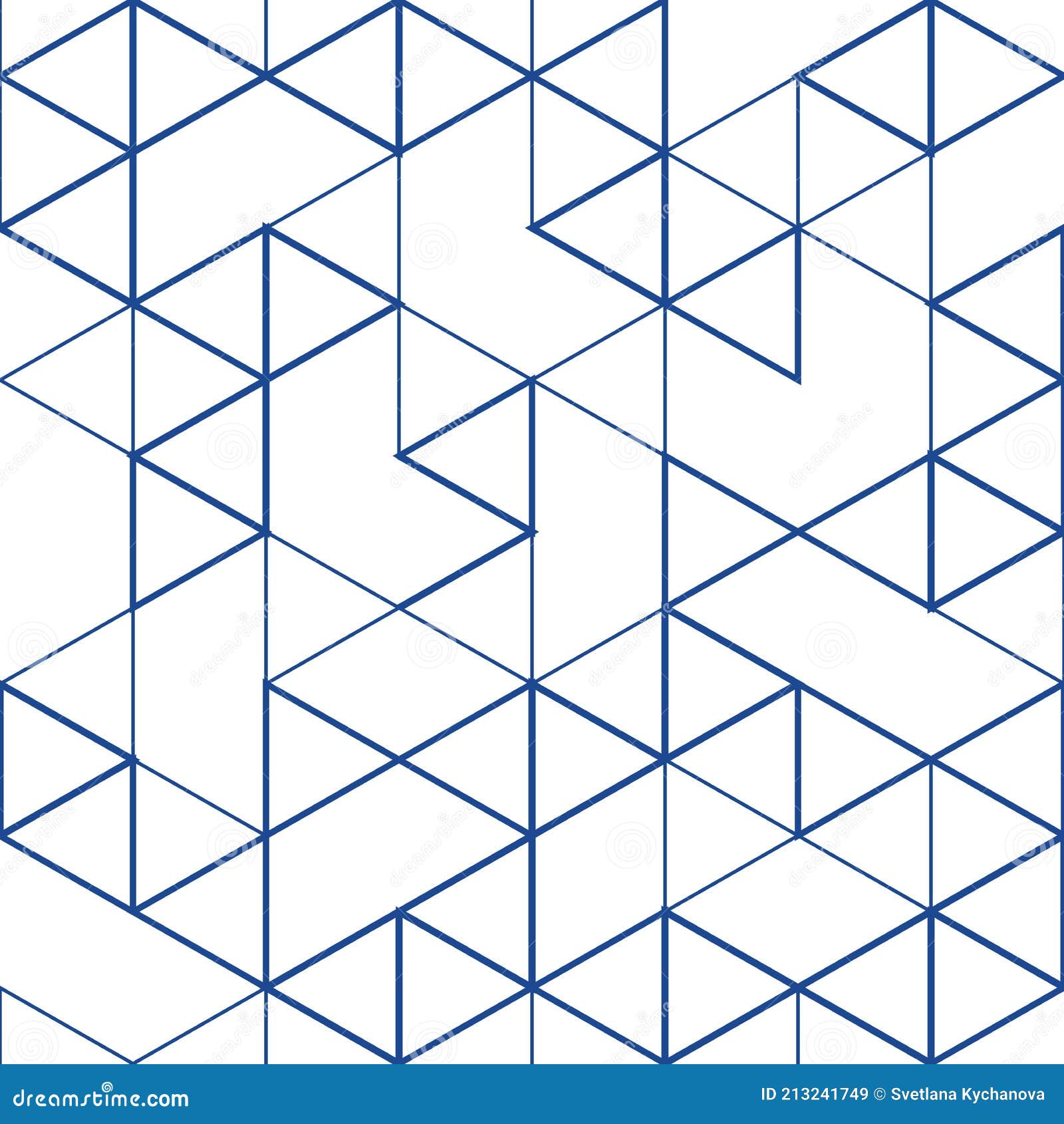 Dark Blue Outline Treangles Pattern Stock Vector - Illustration of ...
