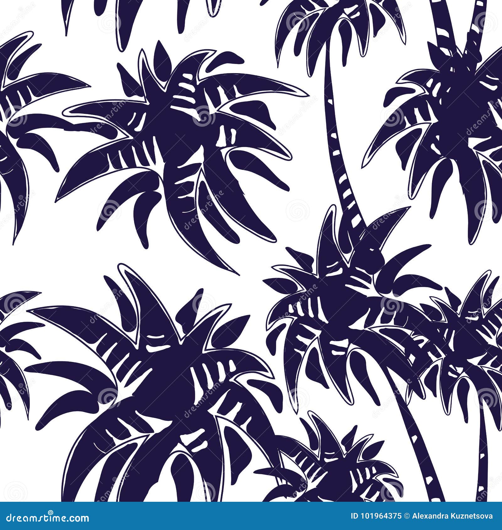 Palm tree pattern stock illustration. Illustration of blue - 101964375