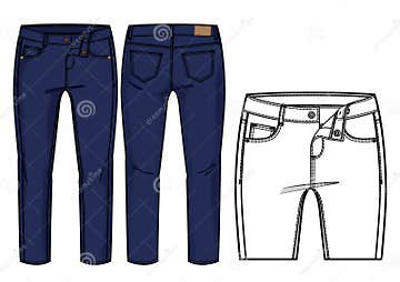 Dark blue pants stock vector. Illustration of stamp, garment - 93612561