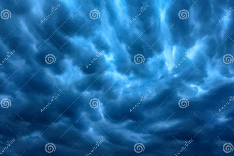Dark Blue Rain Clouds Sky Texture Background Stock Photo - Image of ...