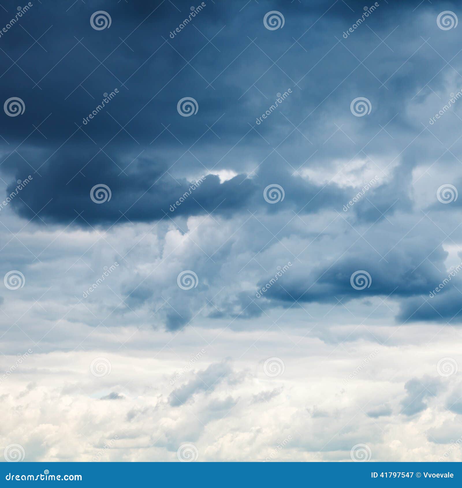 Dark Blue Rainy Clouds in Overcast Sky Stock Image - Image of fluffy ...