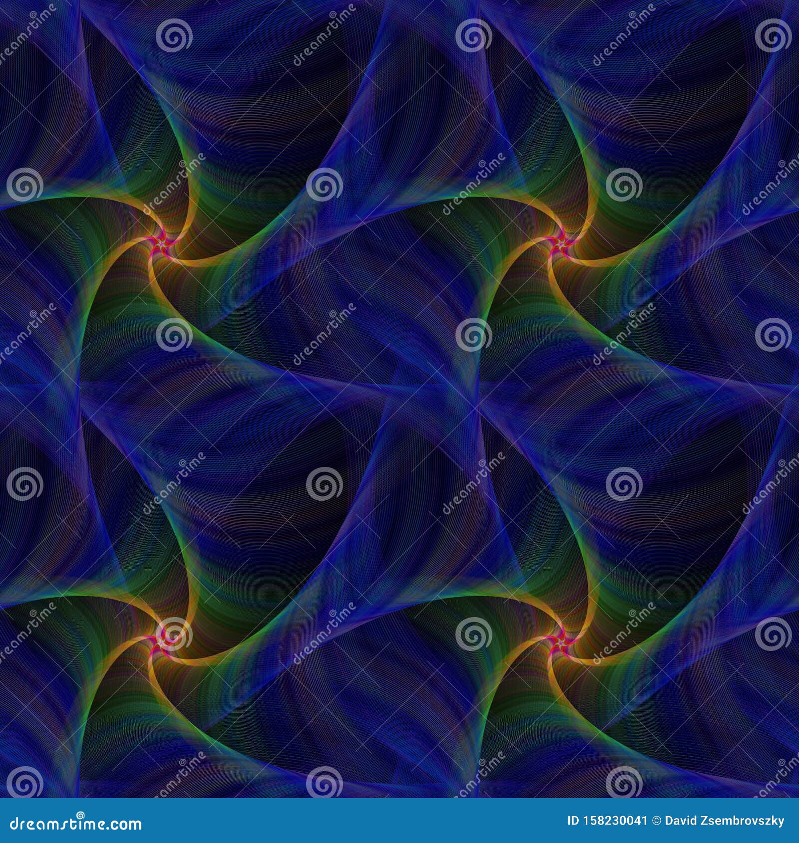 Dark Blue Repeating Vector Fractal Veil Pattern Stock Vector ...