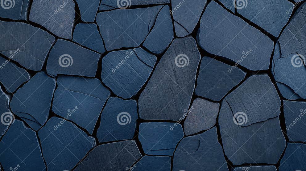 Dark Blue Rock Texture Background Featuring Irregular Stone Shapes ...