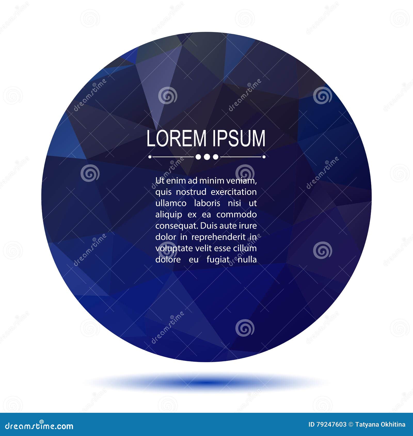 Dark blue round frame stock vector. Illustration of pattern - 79247603
