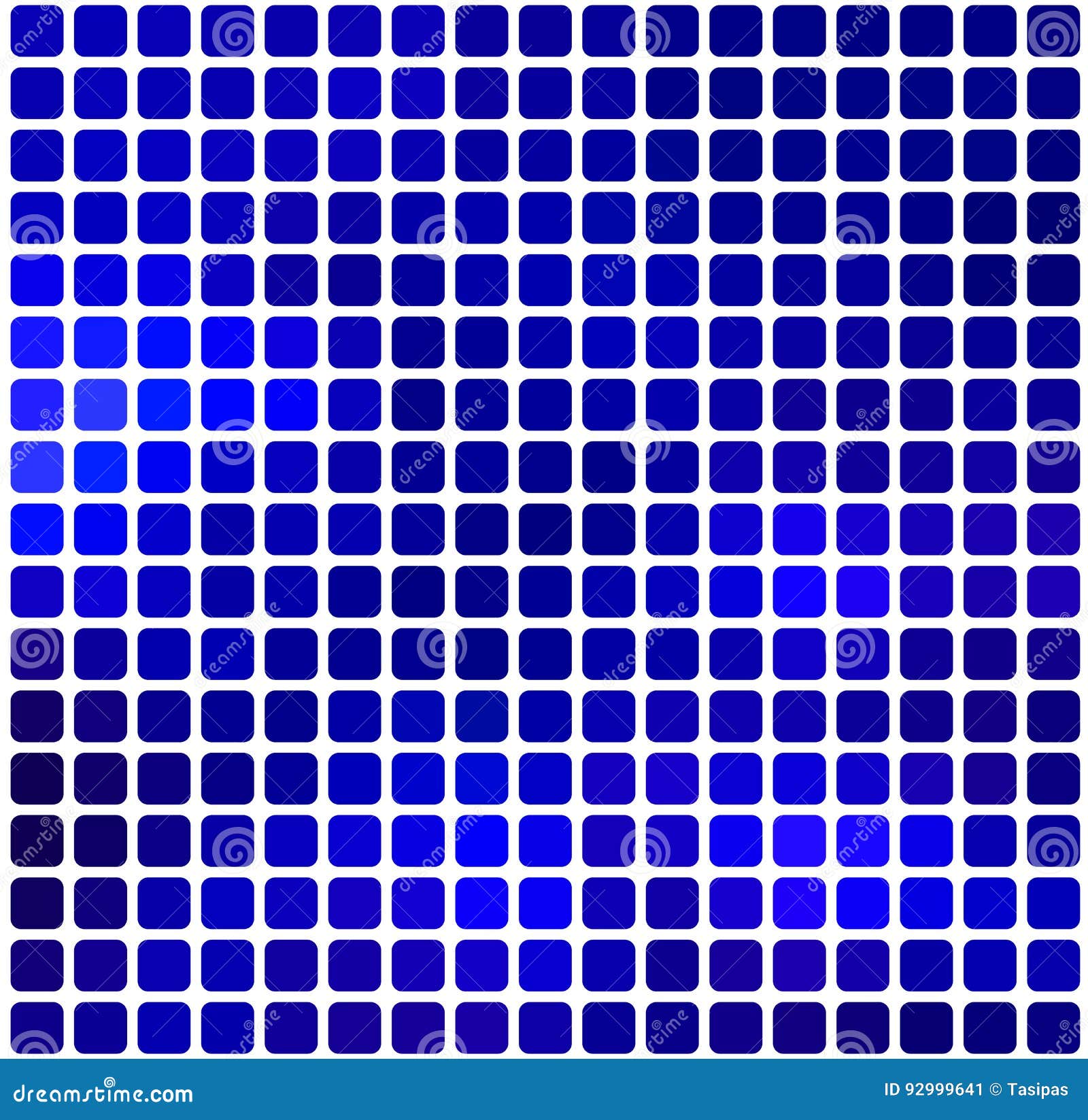 Dark Blue Rounded Mosaic Background Over White Square Stock Vector ...