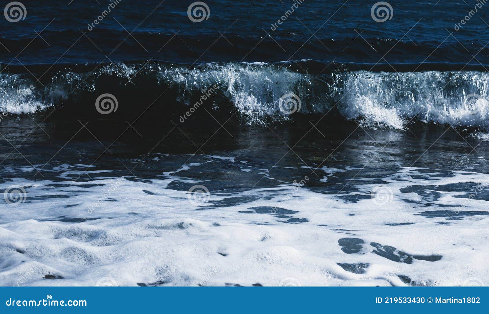 Dark blue sea stock photo. Image of reflection, natural - 219533430