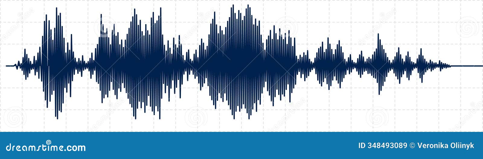 Dark Blue Seismic Activity Diagram, Plotted On A Graph, Shows Radio ...