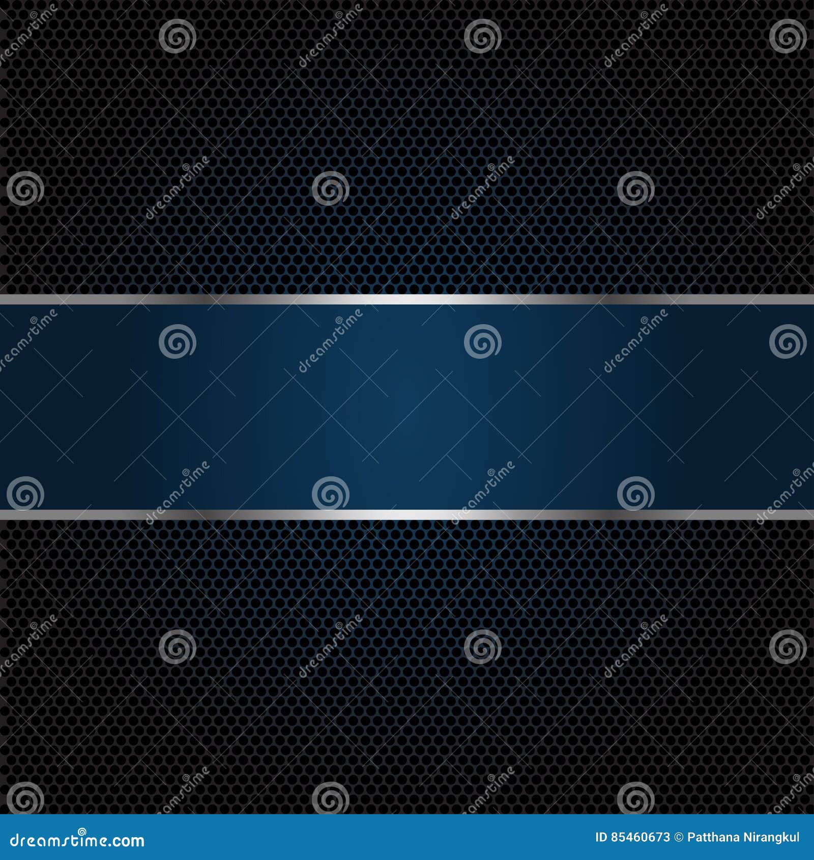 Dark Blue Silver Line Banner on Gray Circle Mesh Design Luxury Modern ...