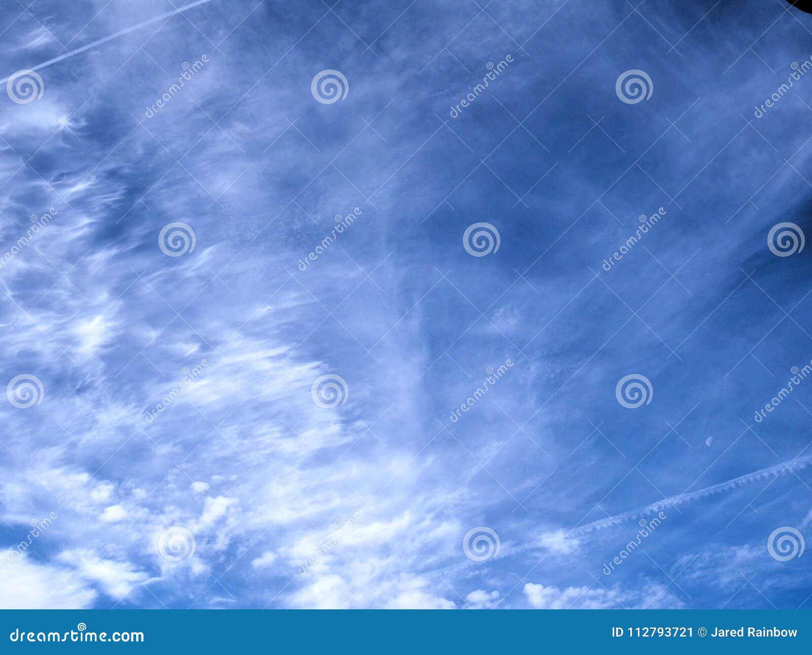 Dark Blue Sky with Clean White Clouds Perfect for Website Banners, and ...
