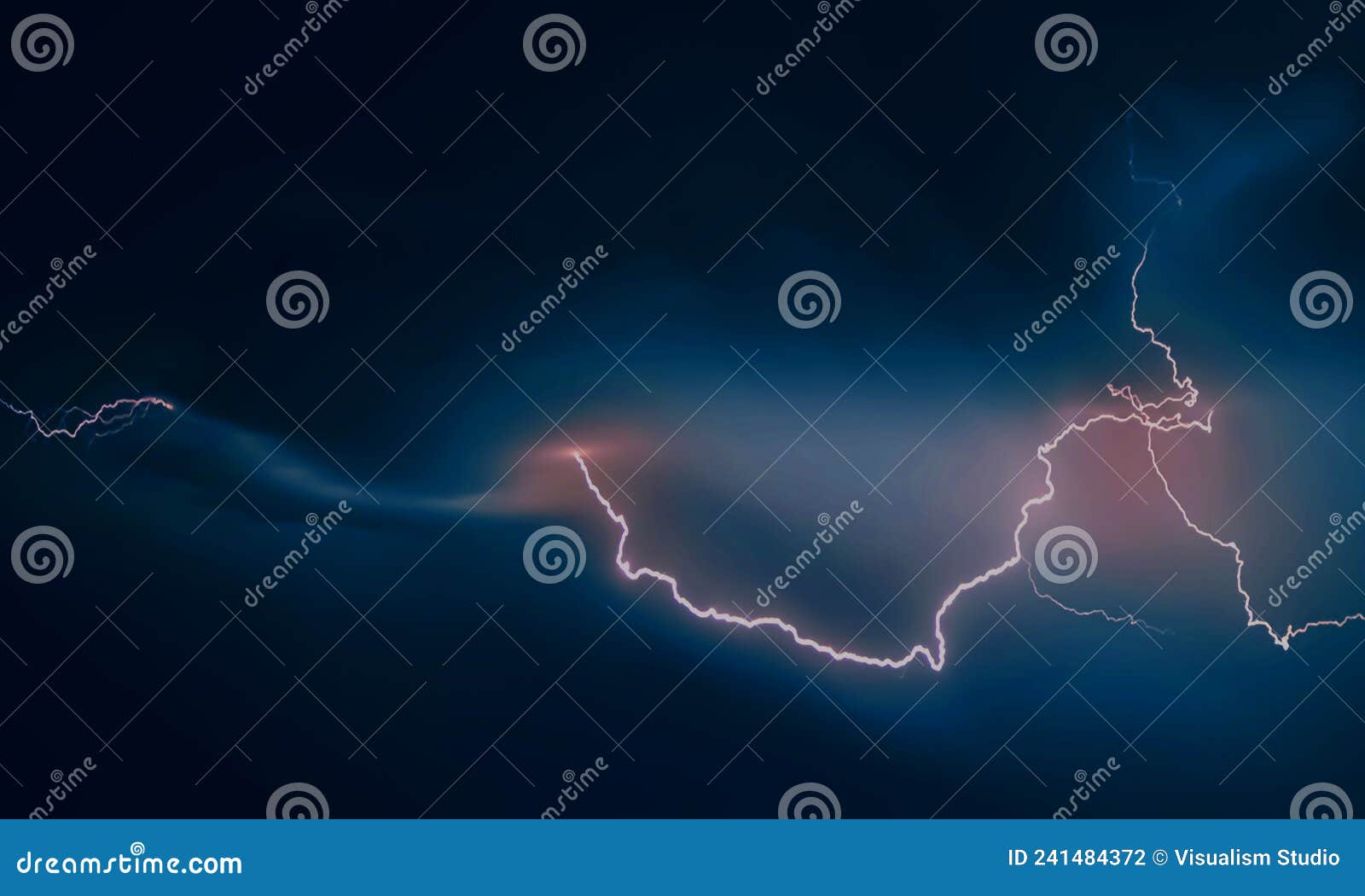 Dark Blue Sky with Some Clouds Surface Abstract Flow Color Thunder ...