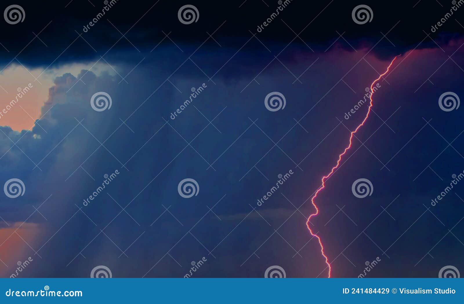 Dark Blue Sky with Some Clouds Surface Abstract Flow Color Thunder ...