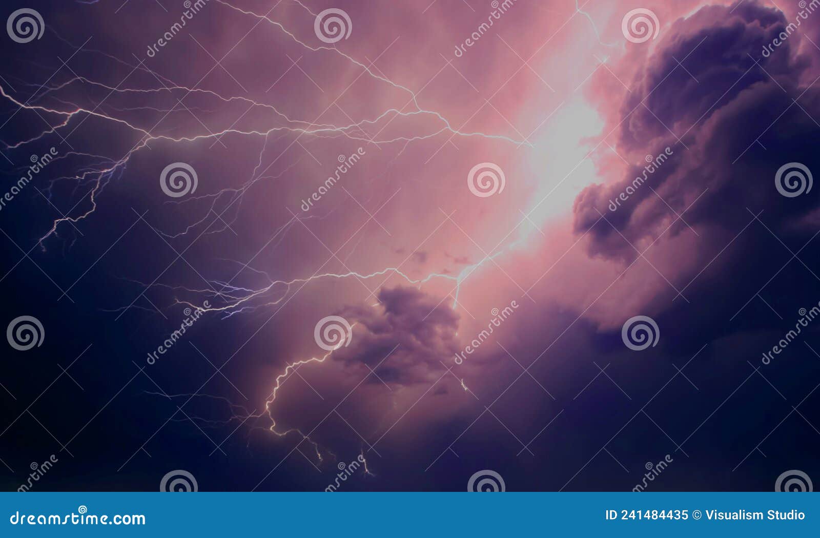 Dark Blue Sky with Some Clouds Surface Abstract Flow Color Thunder ...