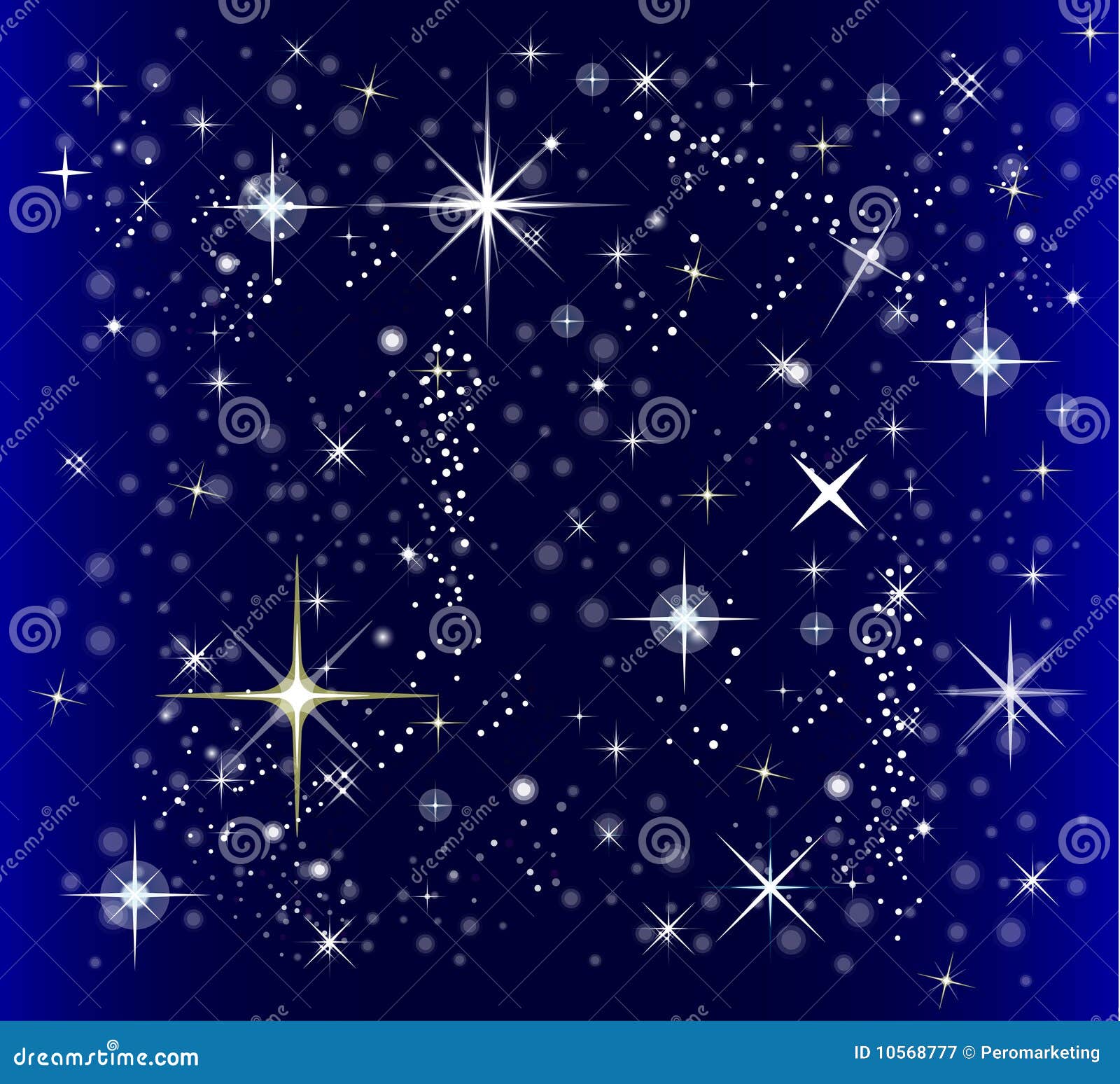 Dark Blue Sky and Star Background Stock Illustration - Illustration of ...