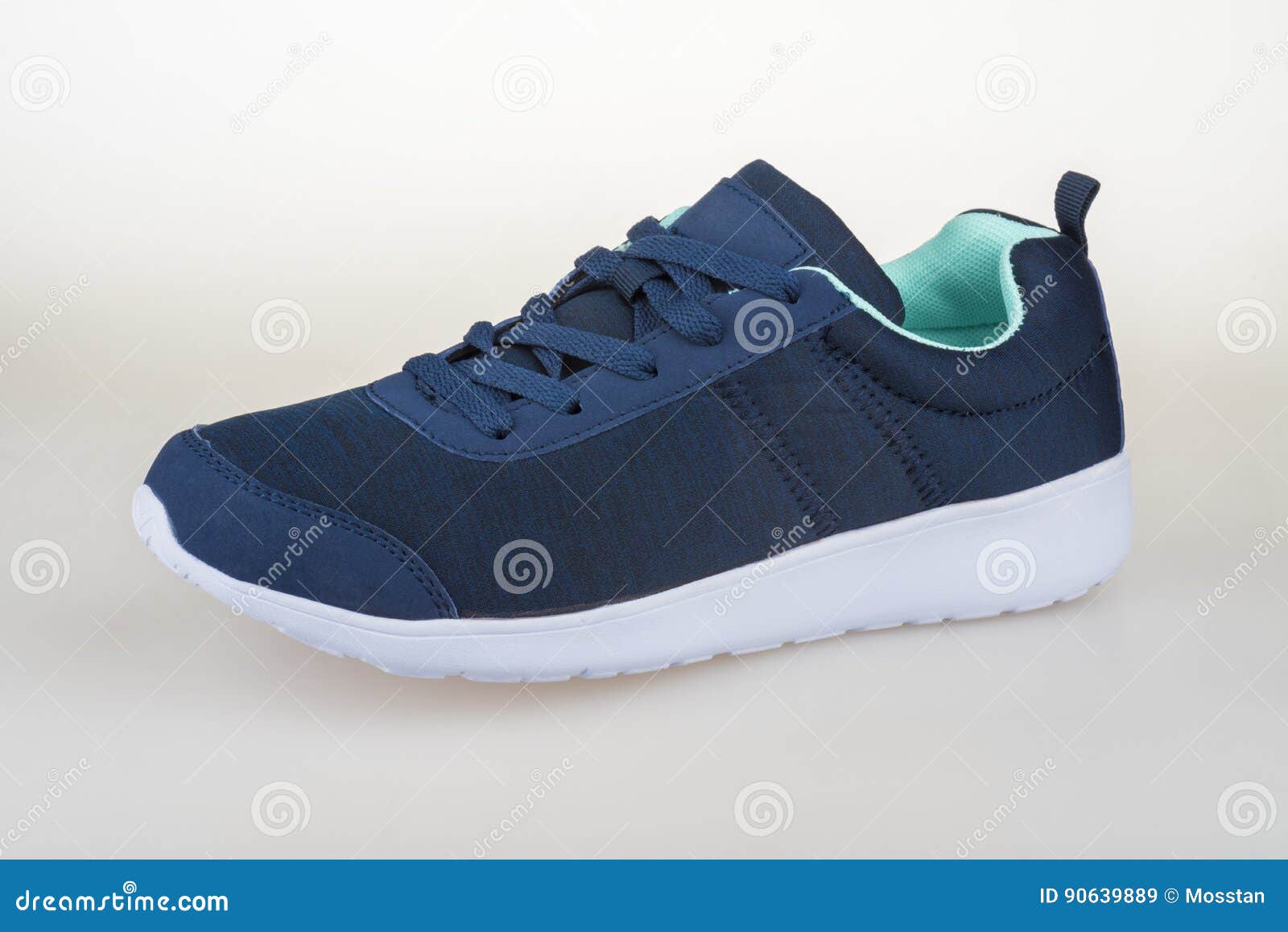 Dark Blue Snickers with a White Sole Stock Image - Image of color ...