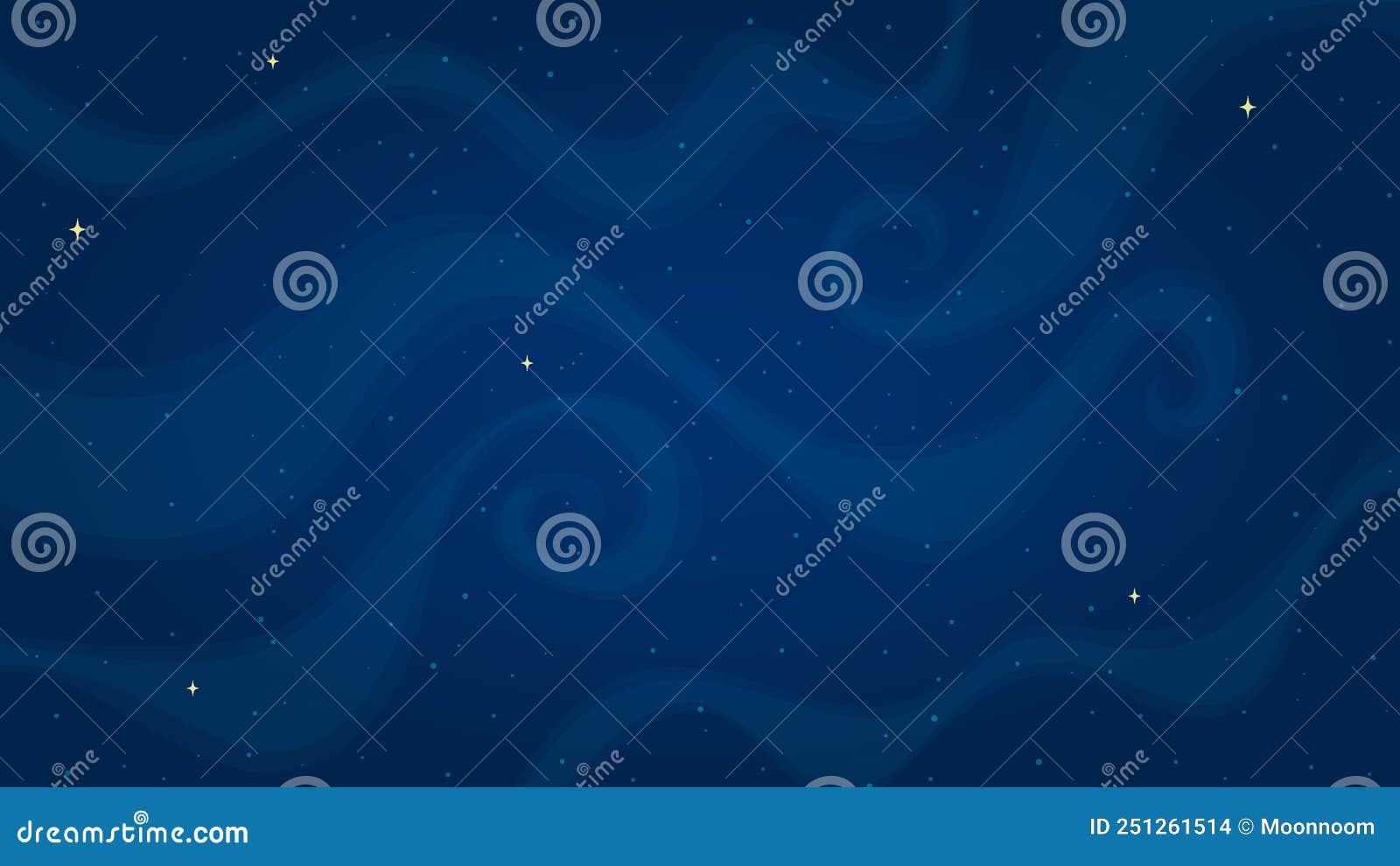 Dark Blue Space Background Horizontal Illustration Stock Vector ...
