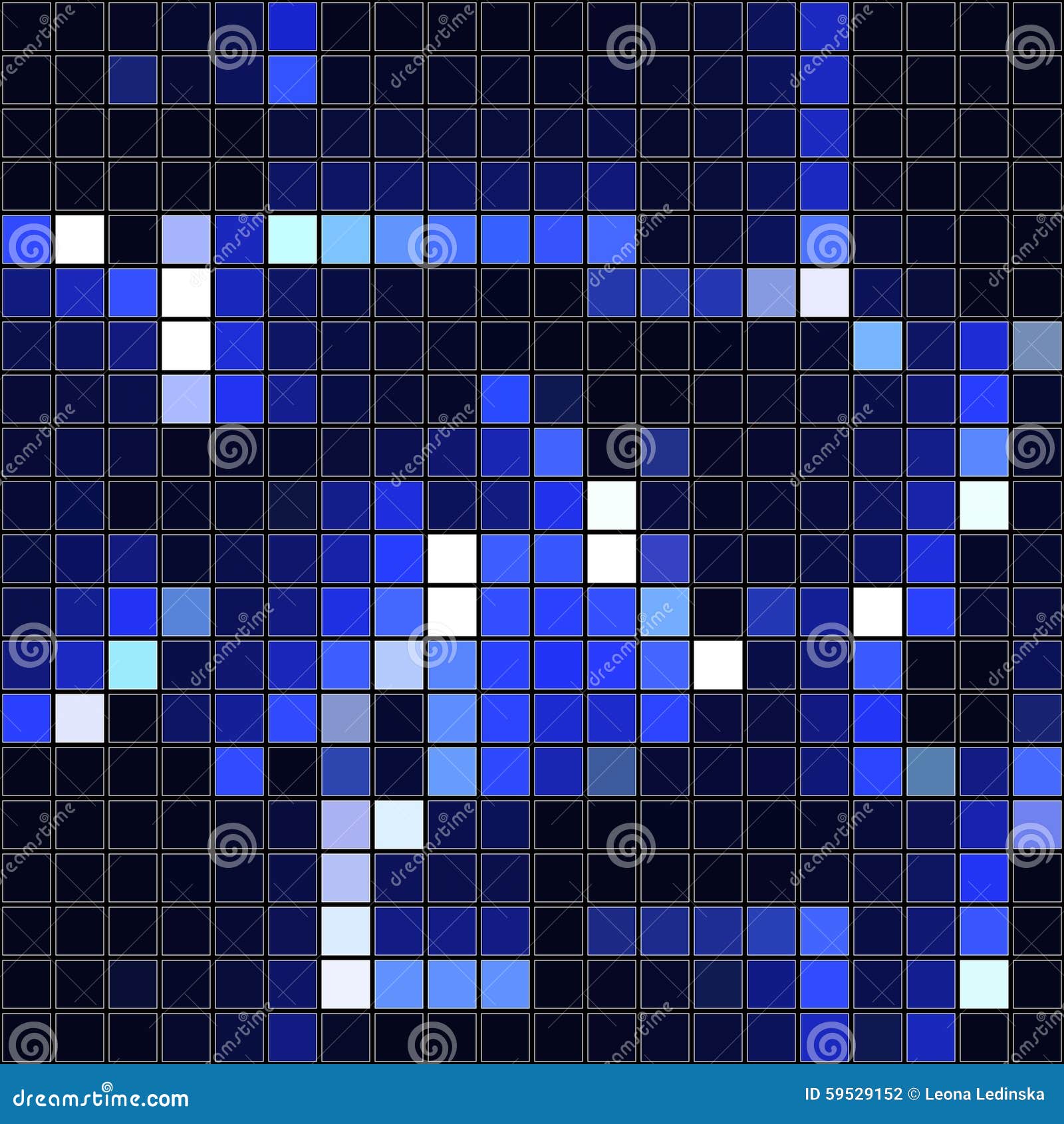 Dark Blue Square Mosaic - Seamless Background Stock Vector ...