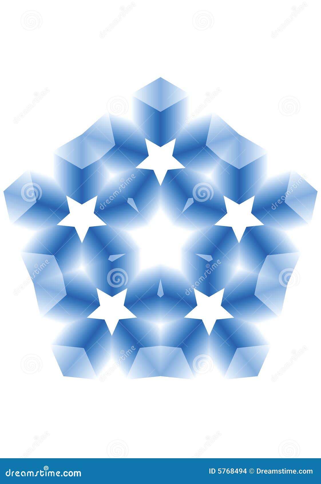 Dark blue star stock vector. Illustration of kaleidoscope - 5768494