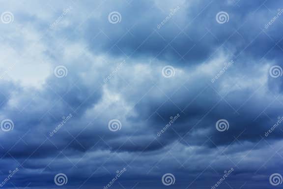 Dark Blue Storm Clouds. Blur Effect Stock Photo - Image of light ...
