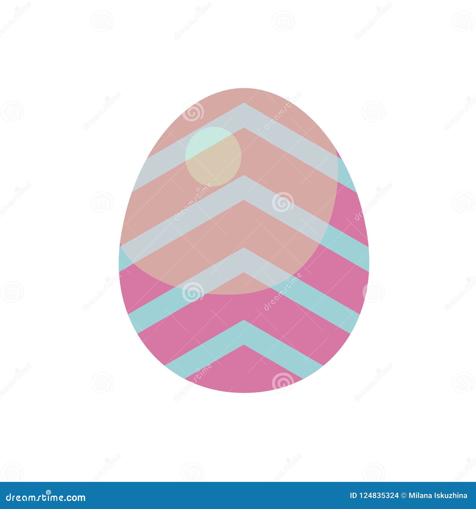Dark Blue Striped Easter Egg with Green and Red Diagonal Lines Vector ...