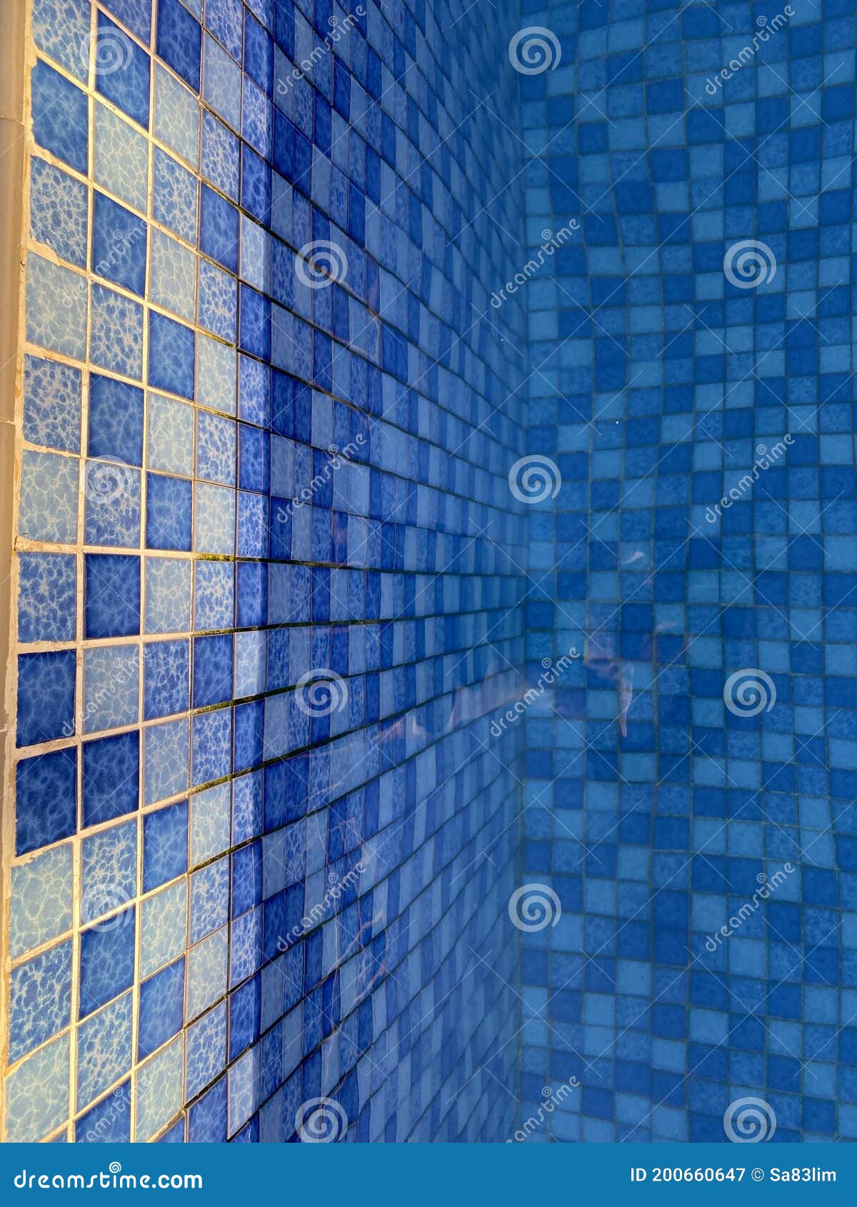 Dark Blue Swimming Pool Tiles Background Stock Image - Image of pool ...