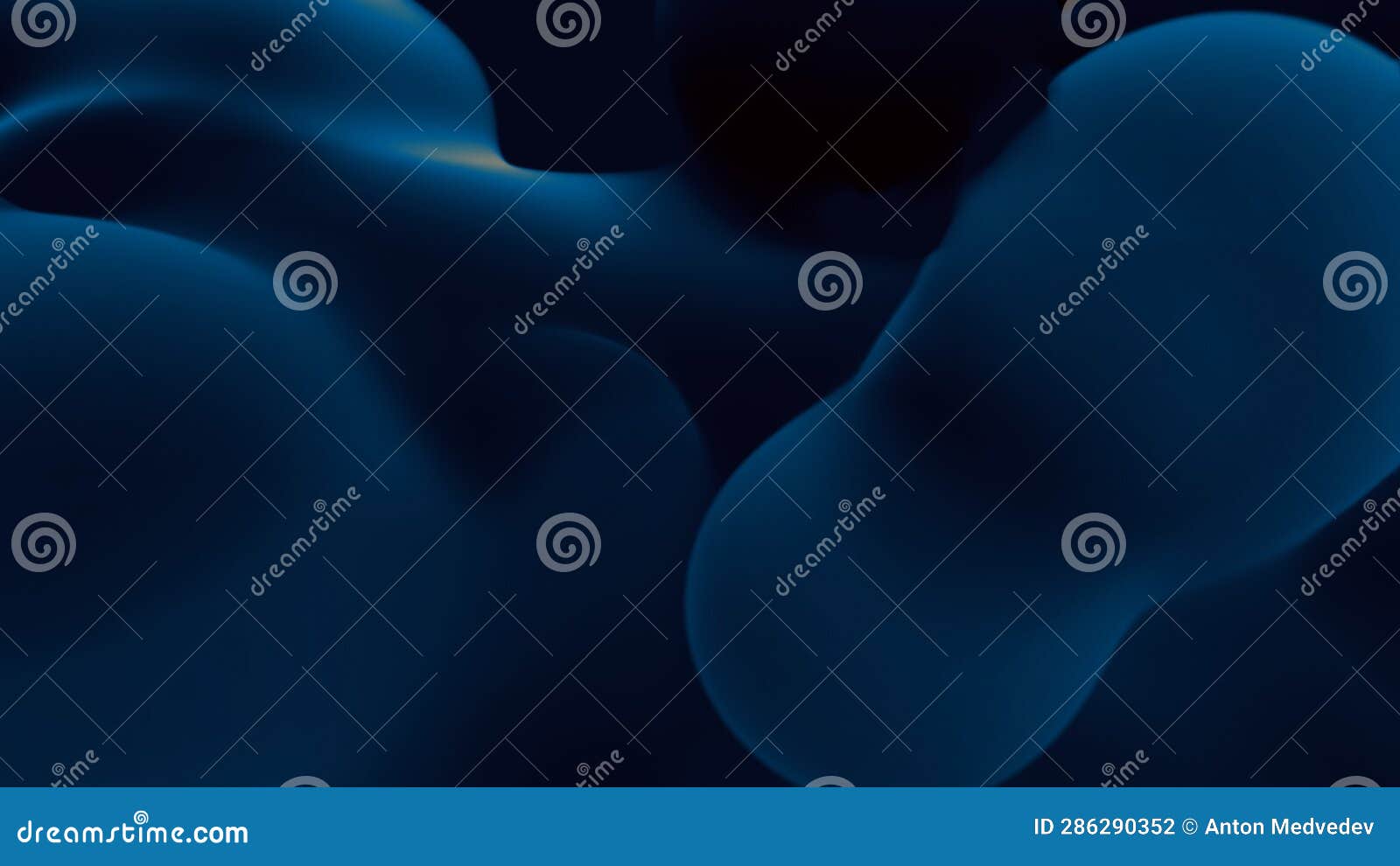 Dark Blue or Teal Slight Soft Elements Float - Abstract 3D Illustration ...