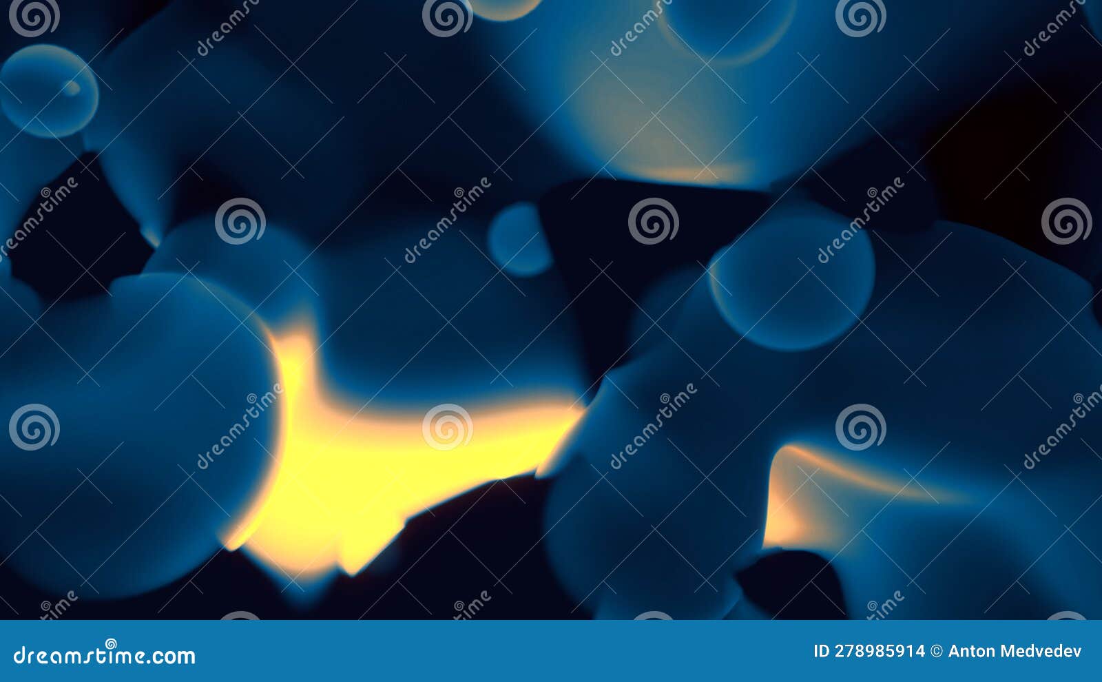 Dark Blue or Teal Smooth Amorphic Shapes Float - Abstract 3D Rendering ...