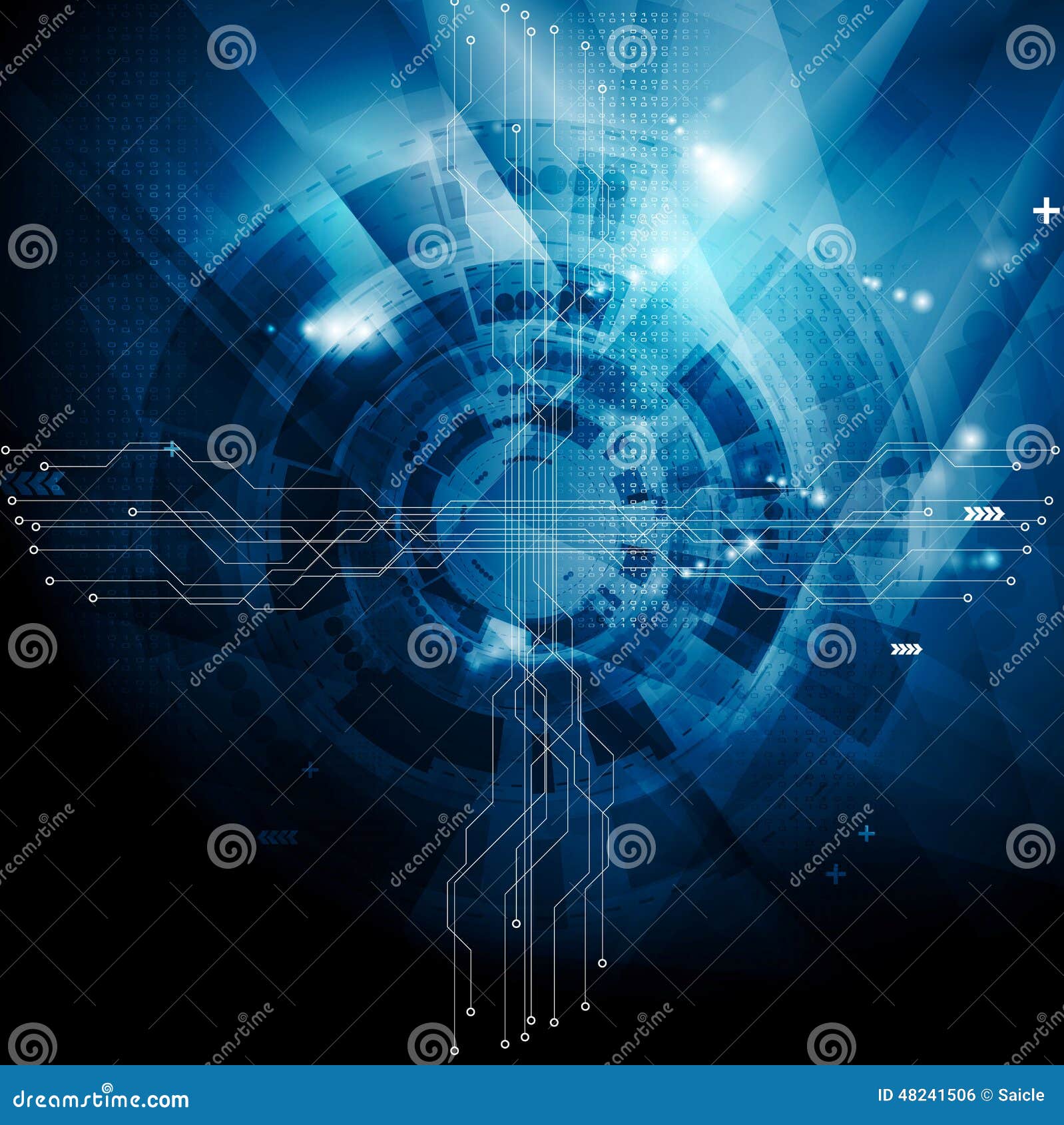 Dark Blue Tech Abstract Background Stock Vector - Illustration of cover ...