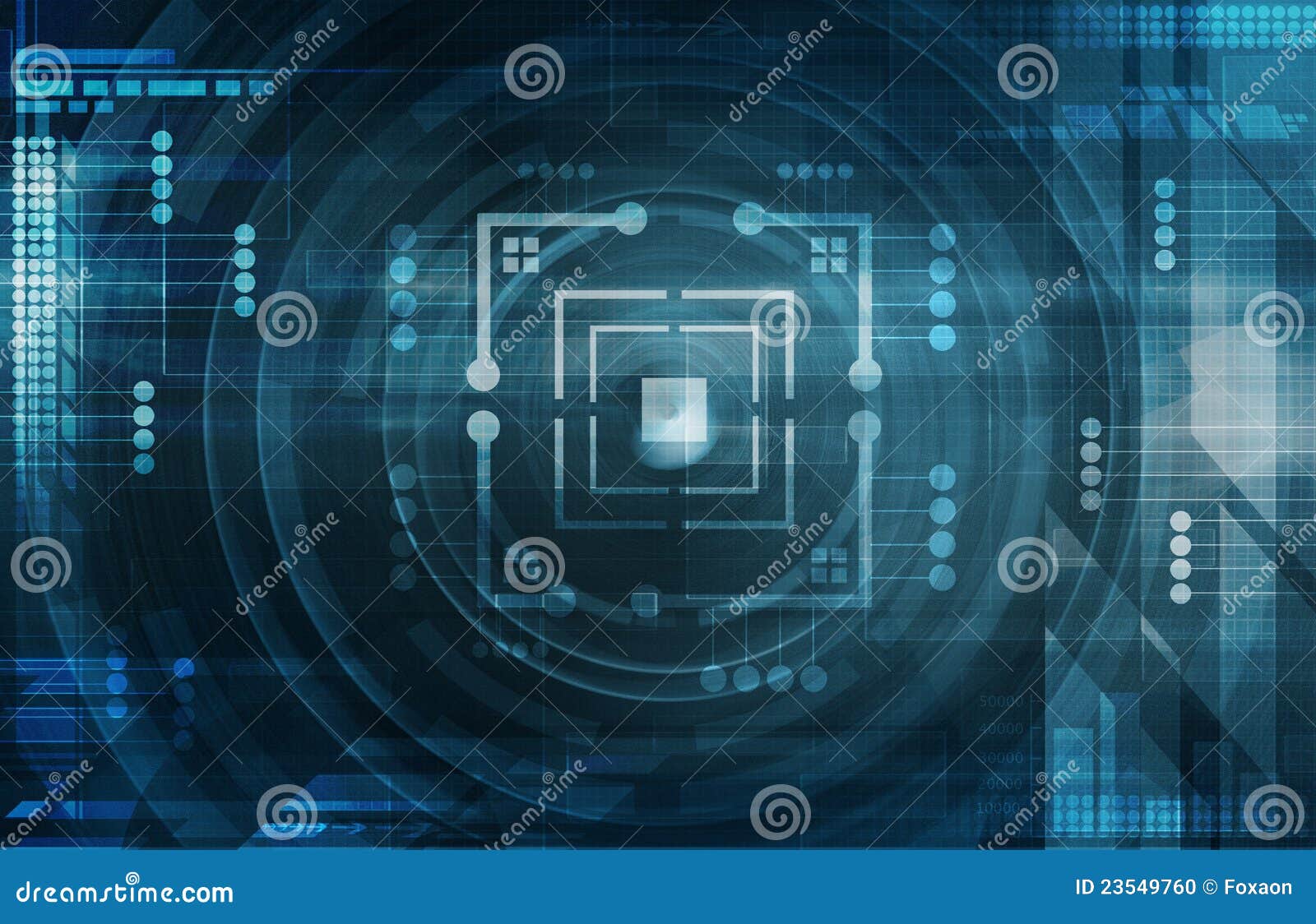 Dark blue tech background stock illustration. Illustration of design ...