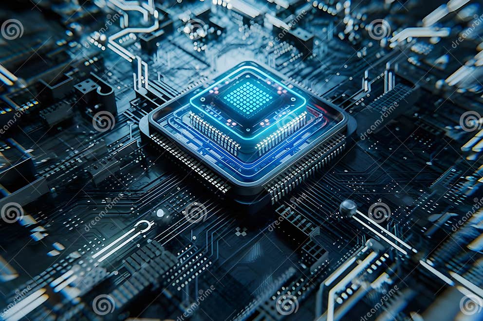 Dark Blue Technology Aesthetics Artificial Intelligence Stock ...