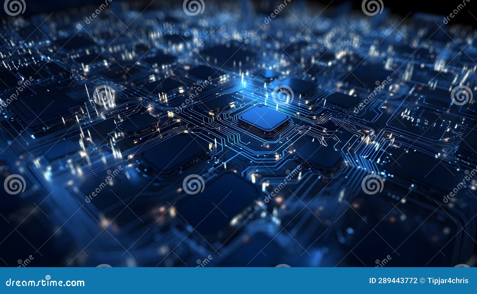 Dark Blue Technology Aesthetics: Artificial Intelligence Stock ...