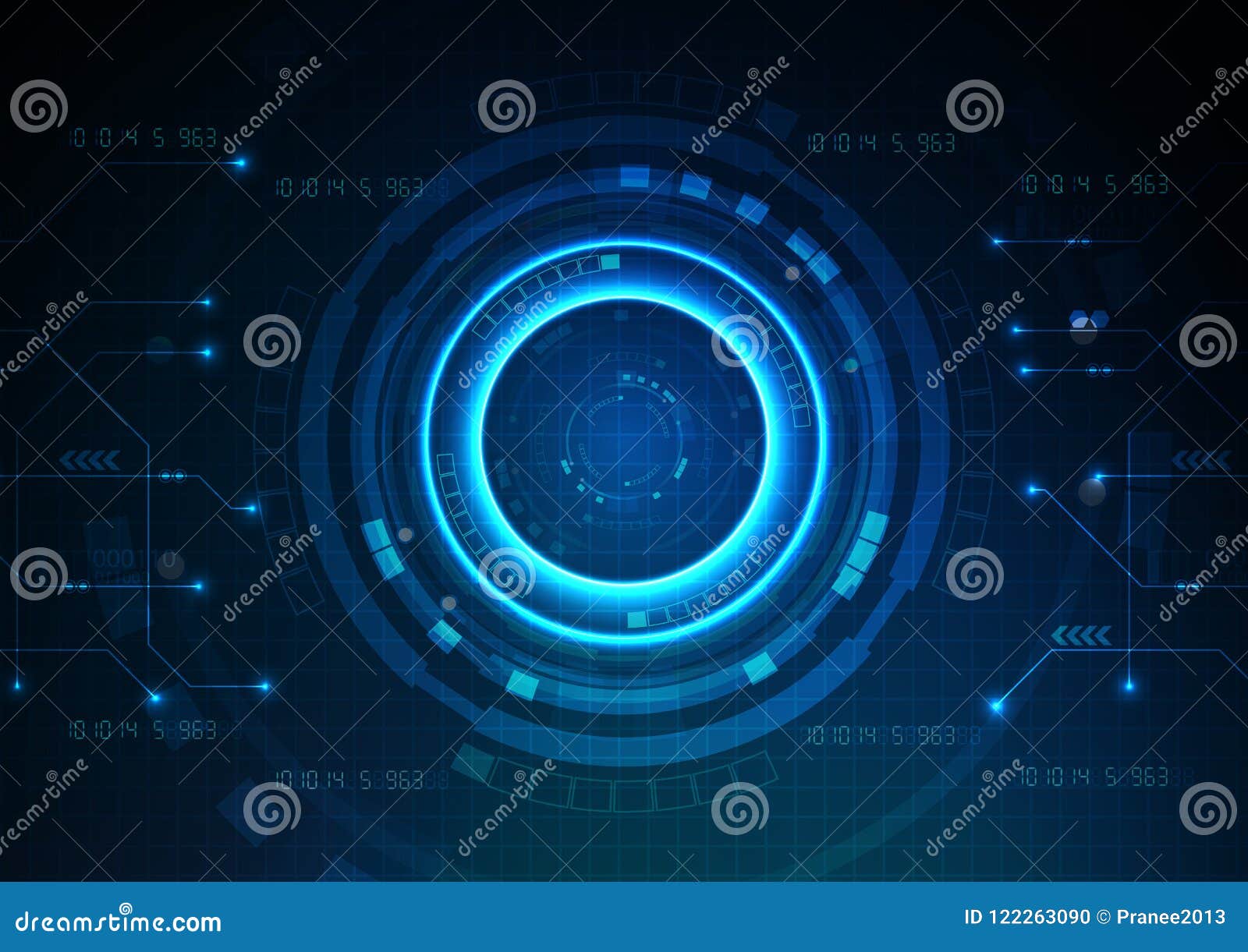 Dark Blue Technology Game Background Stock Vector - Illustration of ...