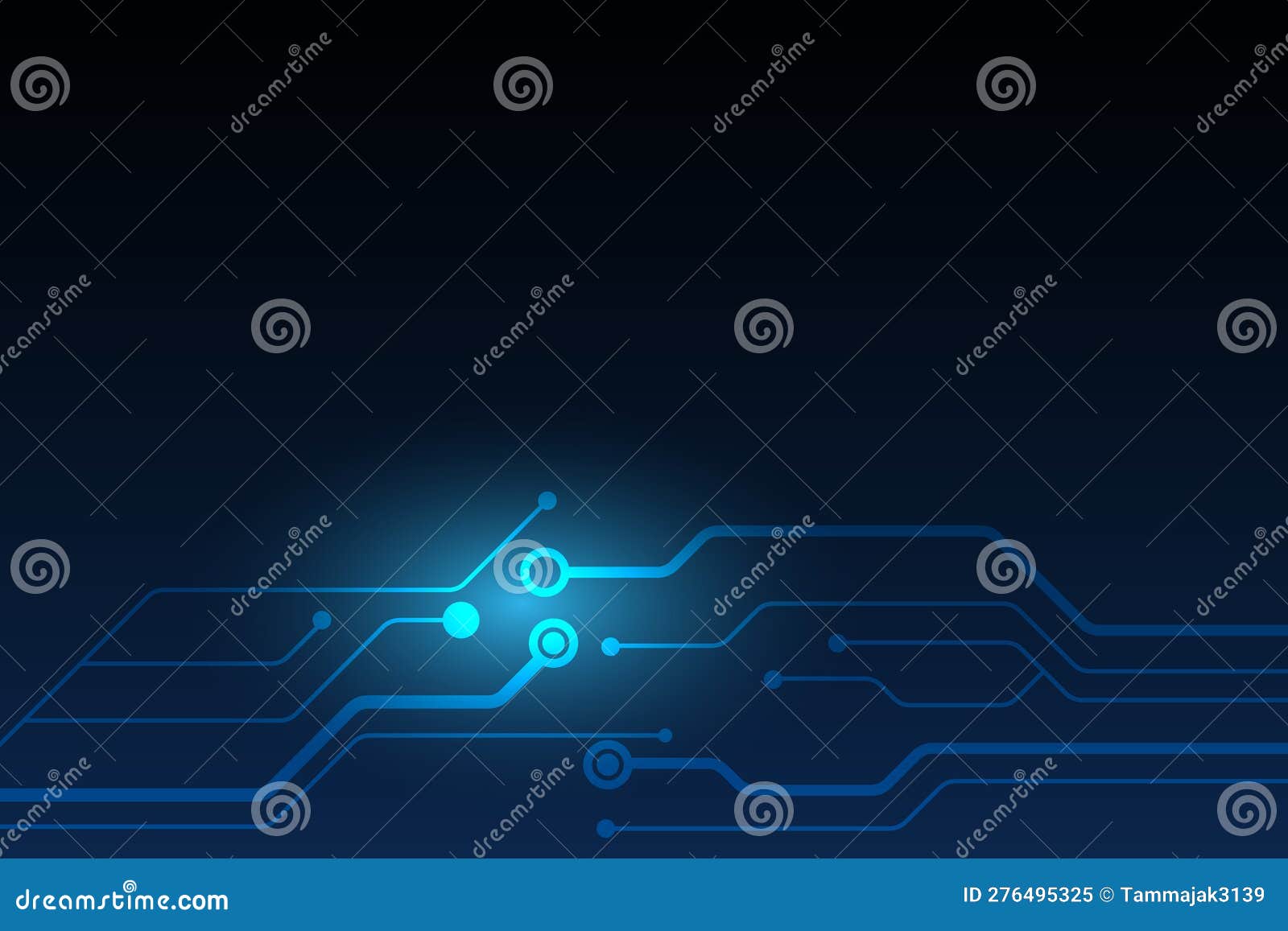 Dark Blue Technology with Line and Dot Connection. Light of Modern and ...