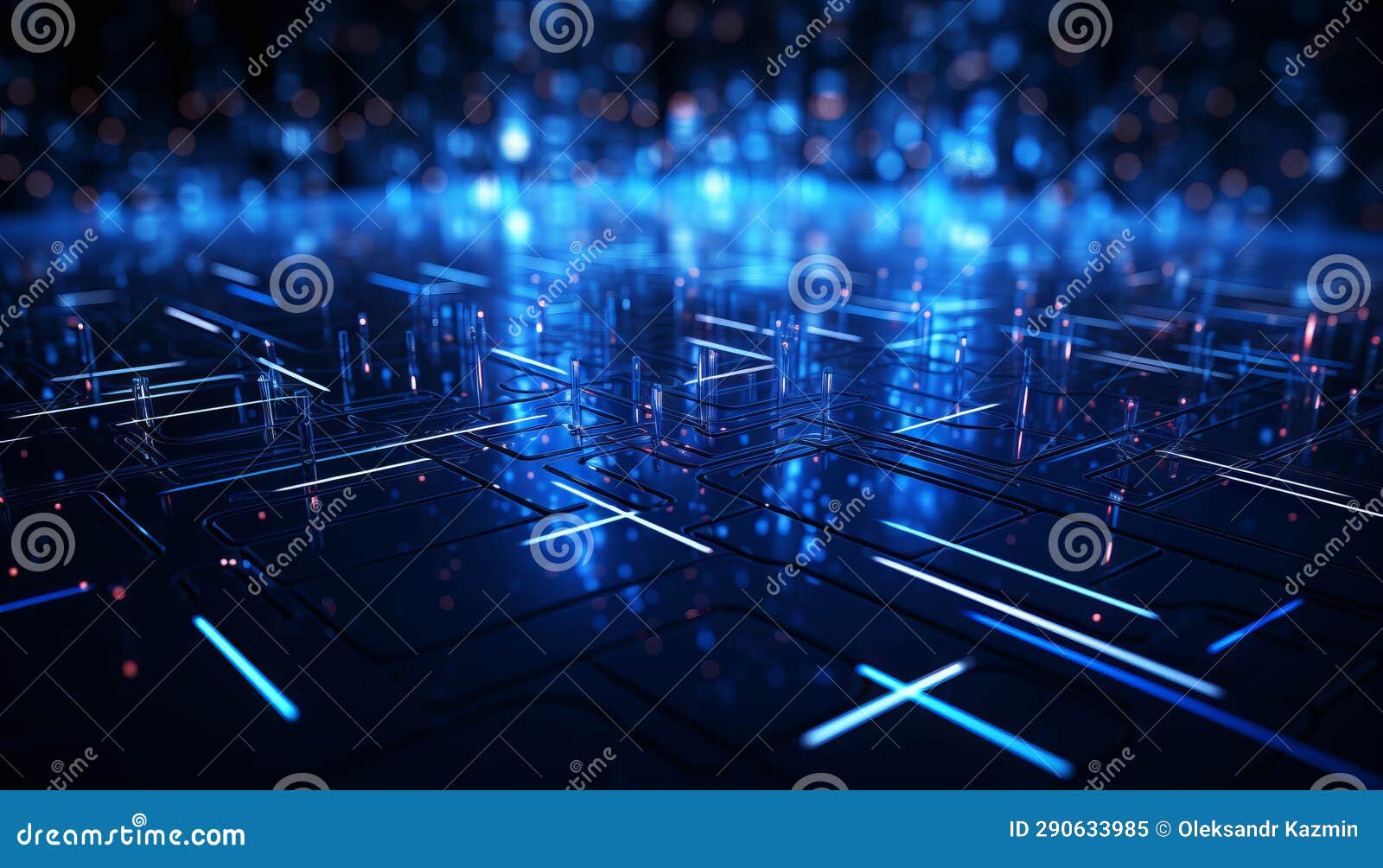 Dark Blue Technology Presentation Background Stock Illustration ...