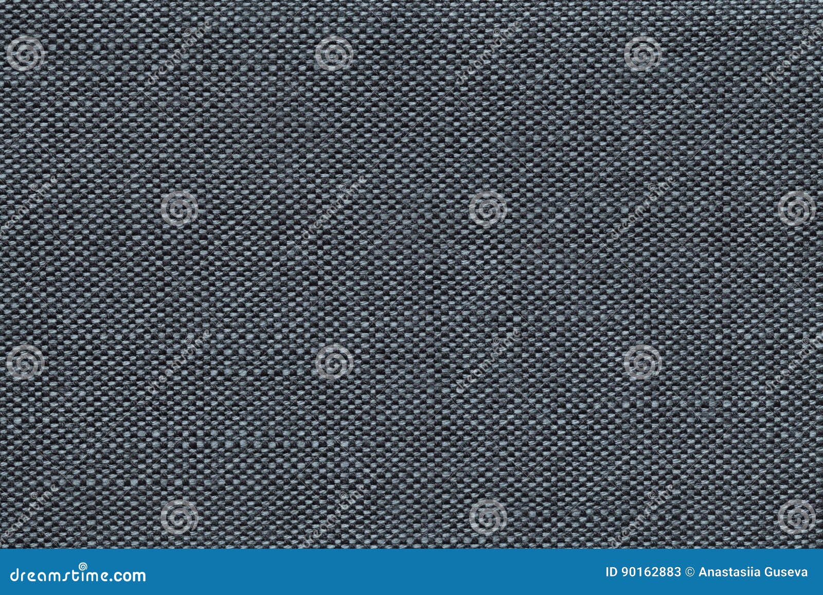 Dark Blue Textile Background with Checkered Pattern, Closeup. Structure ...