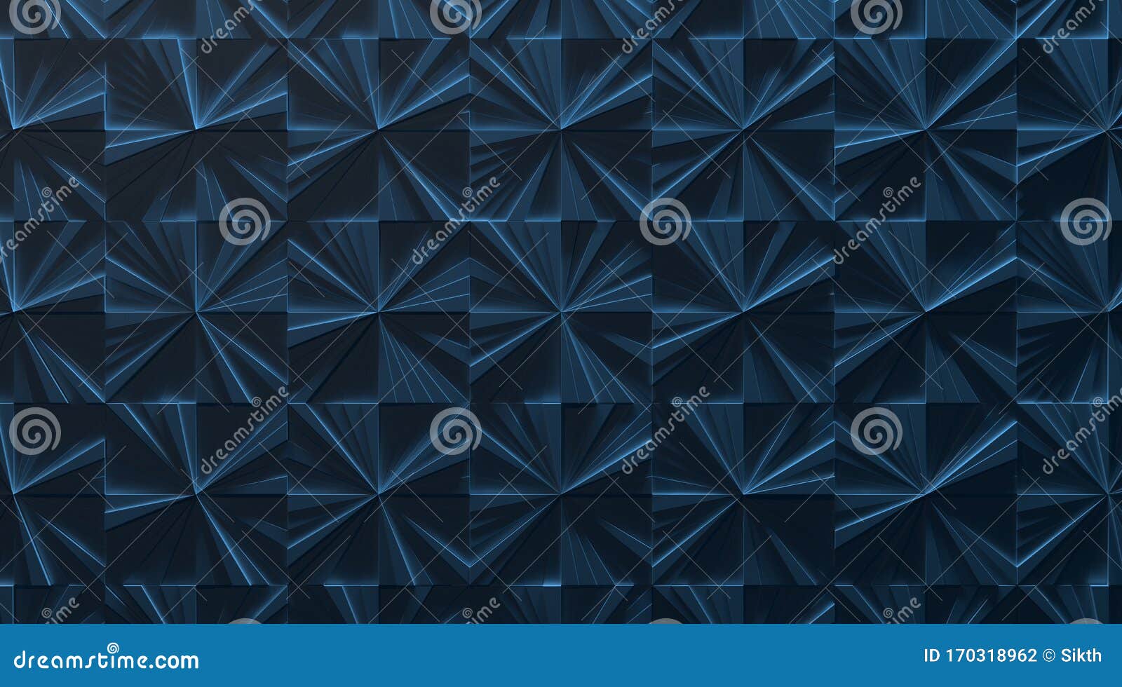 Dark Blue Tiled Background 3D Illustration Stock Illustration ...