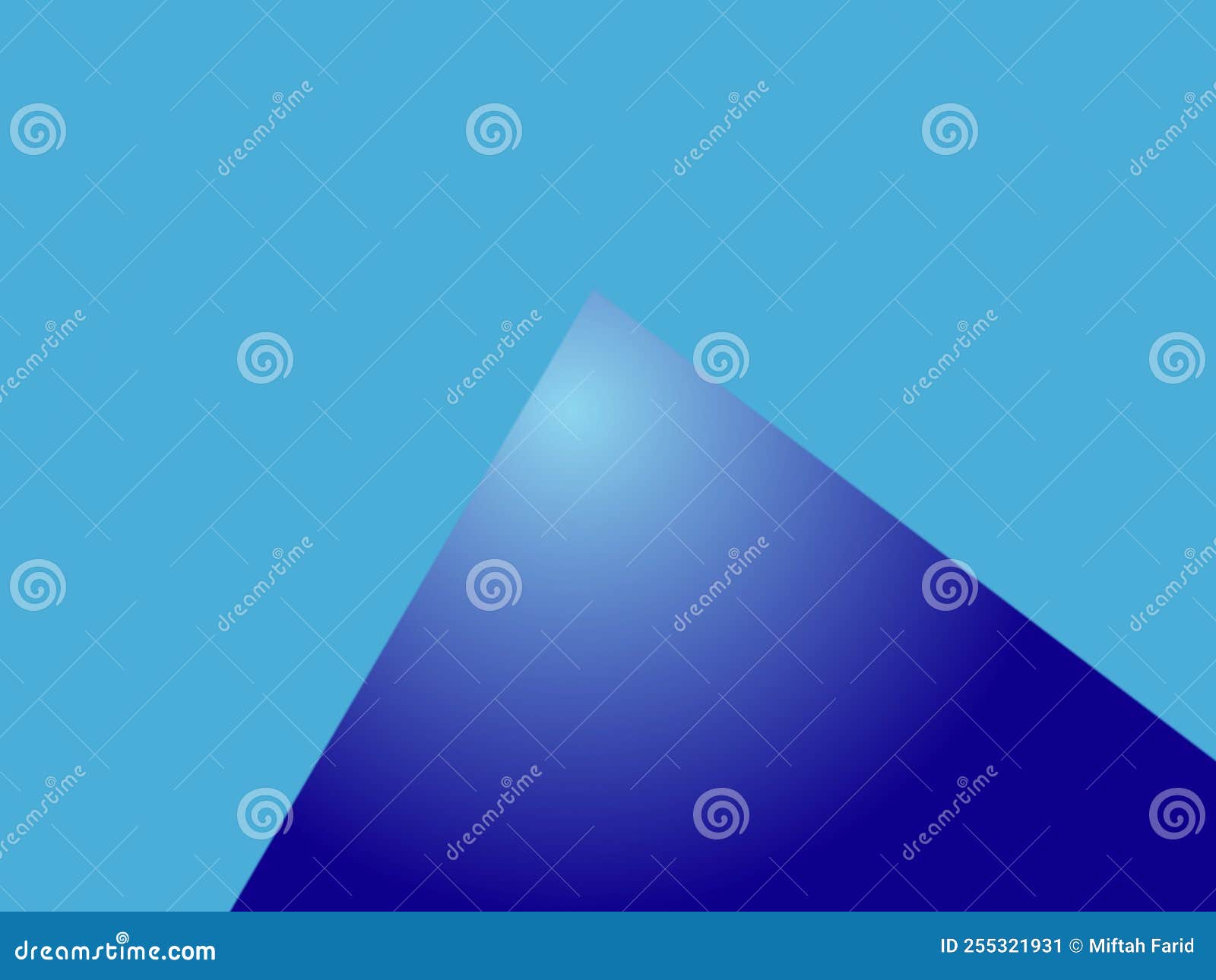 Dark Blue Triangle with White Gradation on a Light Blue Background ...