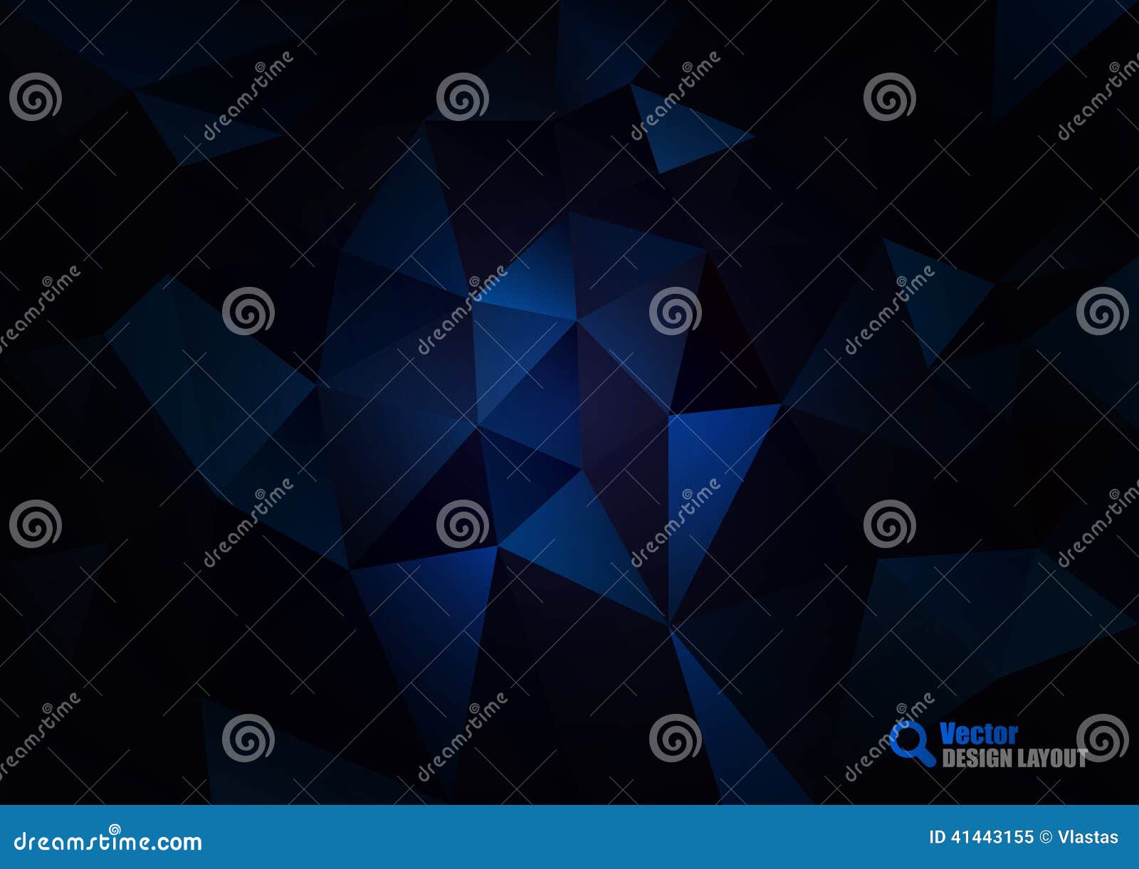 Dark Blue Triangles stock vector. Illustration of design - 41443155